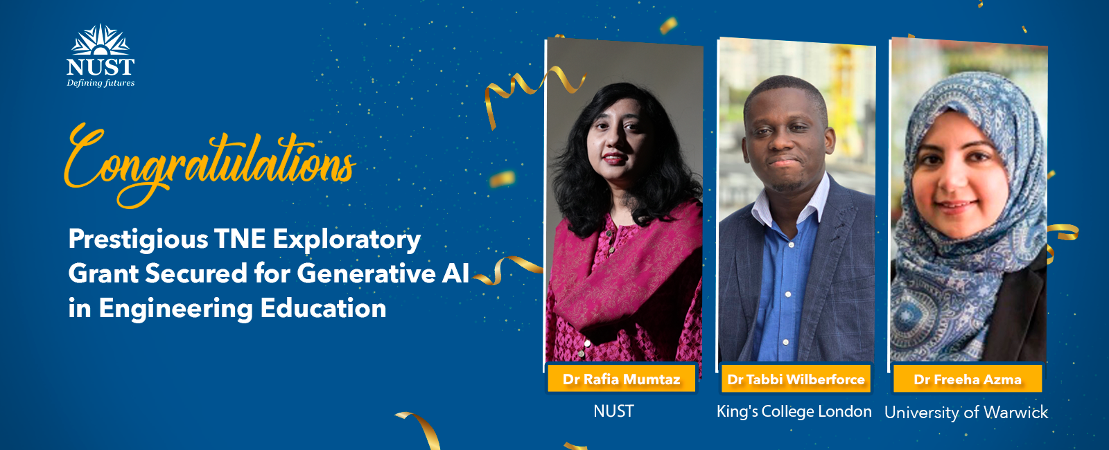 NUST Secures Prestigious Grant for Generative AI in Engineering ...