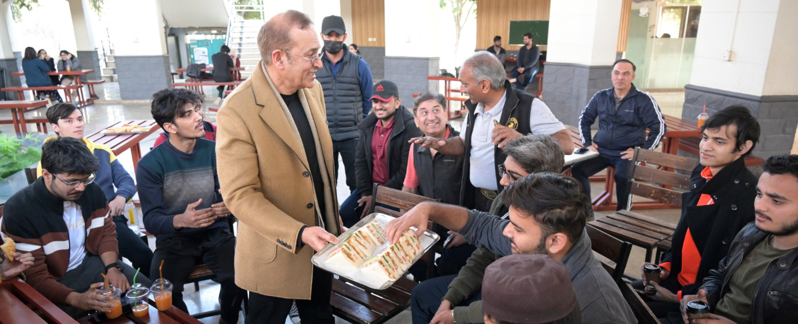 Rector Dr Muhammad Zahid Latif Shares a Cup of Coffee with Students | NUST