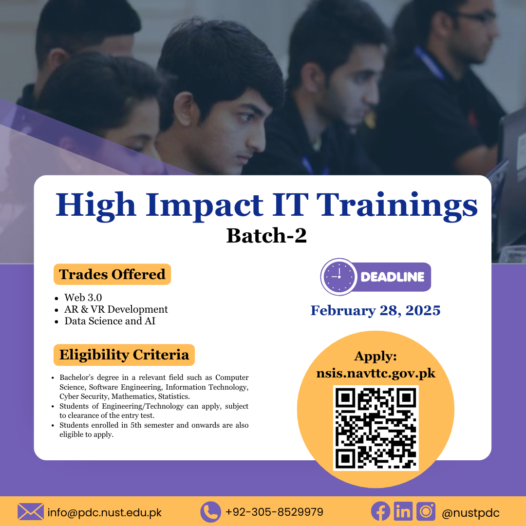 Advance Your Tech Skills with Free-of-Cost High-Impact IT Training! | NUST