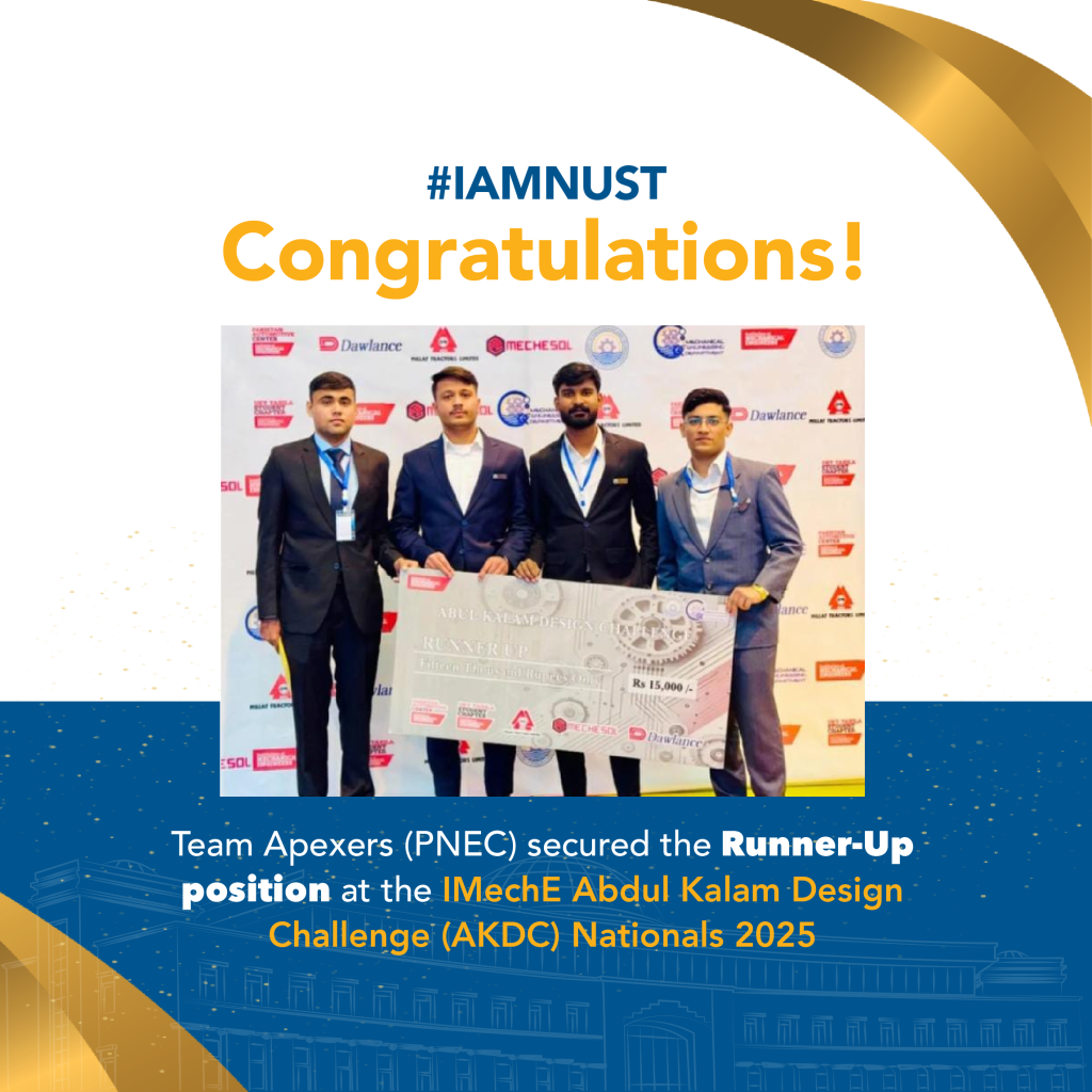 Team Apexers from PNEC-NUST at IMechE Abdul Kalam Design Challenge ...