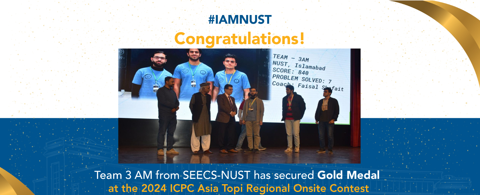 NUSTians Secure Gold Medal at ICPC Asia Topi Regional Onsite Contest | NUST