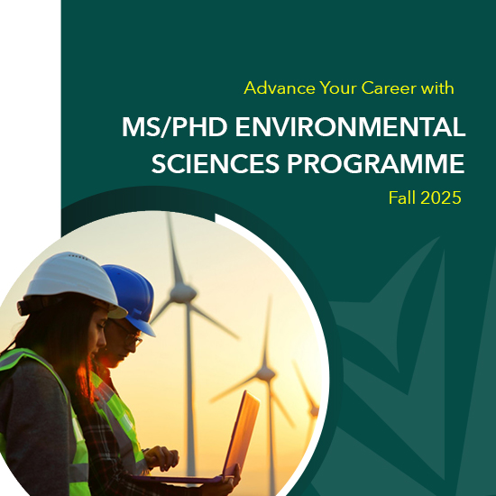 Apply for MS/PhD Environmental Sciences for Fall 2025! | NUST